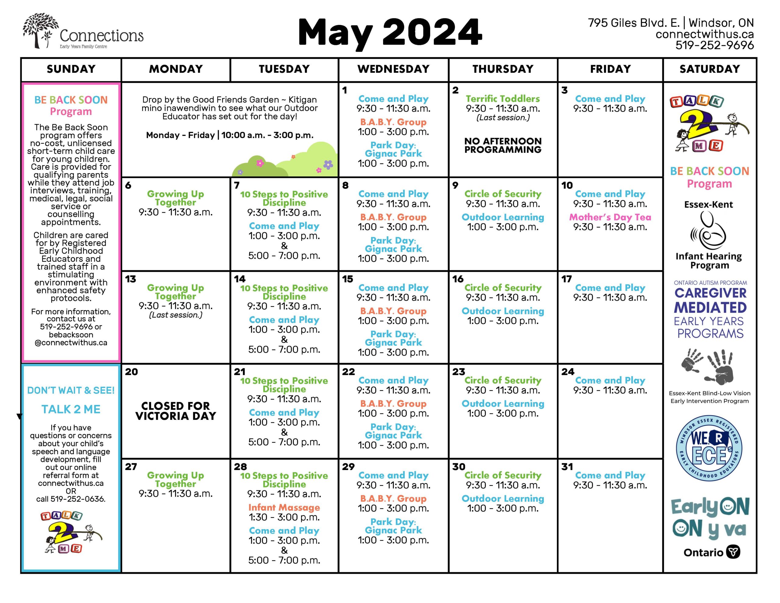 EarlyON Child and Family Centre Program - Connections Early Years ...